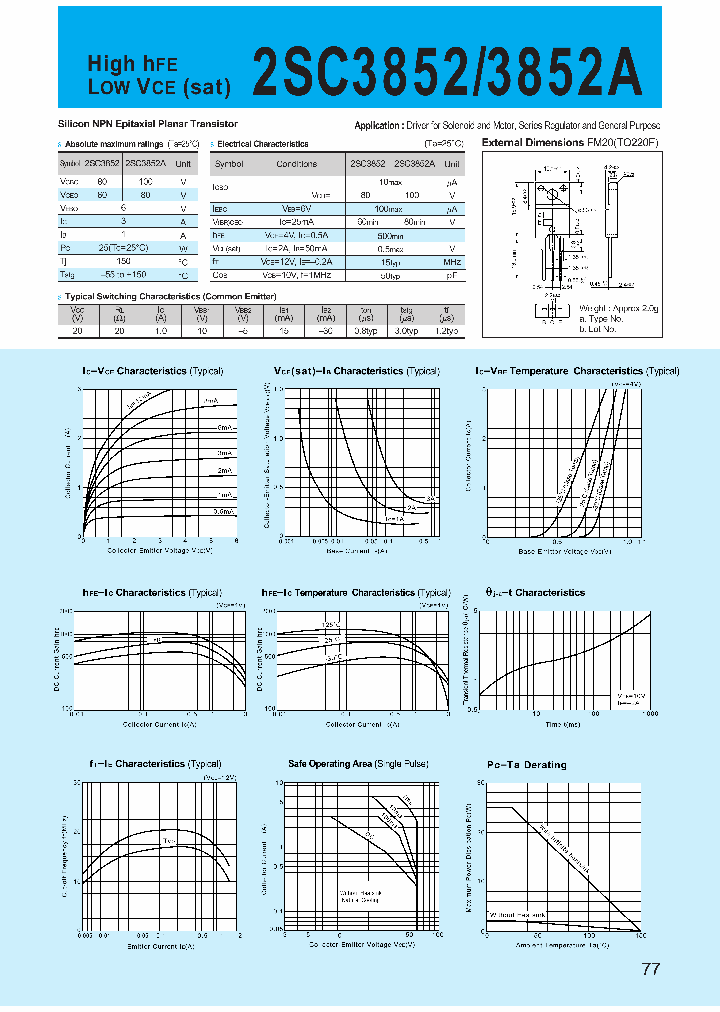 2SC3852A_634719.PDF Datasheet Download --- IC-ON-LINE