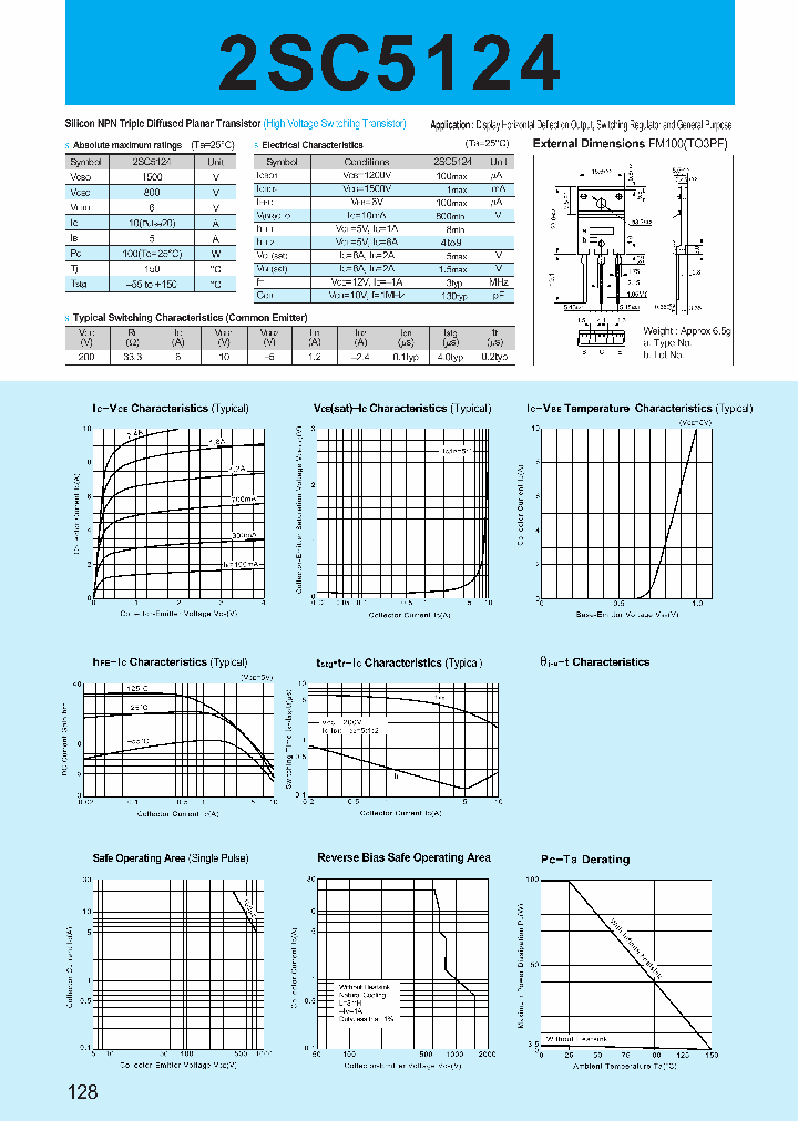 2SC5124_606807.PDF Datasheet Download --- IC-ON-LINE