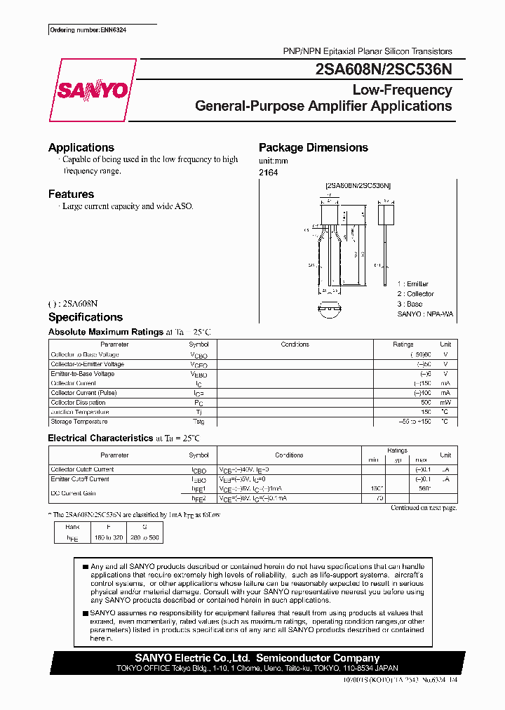 2SA608_6368.PDF Datasheet Download --- IC-ON-LINE