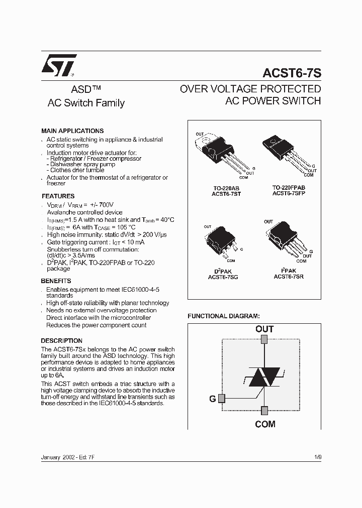 ACST67S_604583.PDF Datasheet Download --- IC-ON-LINE