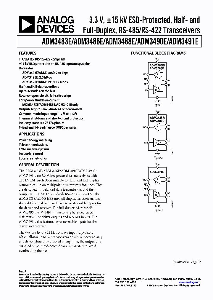 ADM3486EARZ-REEL7_671020.PDF Datasheet Download --- IC-ON-LINE