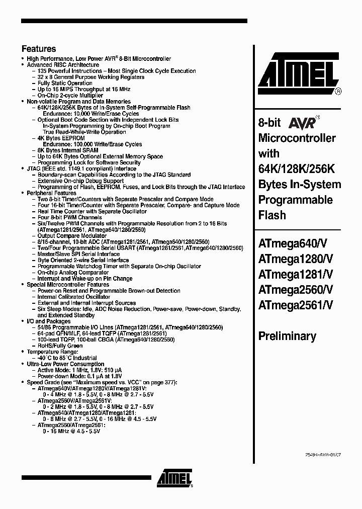 ATMEGA2560-16CU_573418.PDF Datasheet Download --- IC-ON-LINE