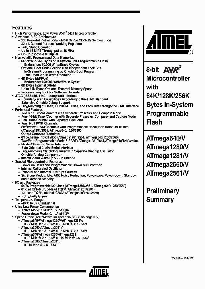 ATMEGA1280V_571831.PDF Datasheet Download --- IC-ON-LINE