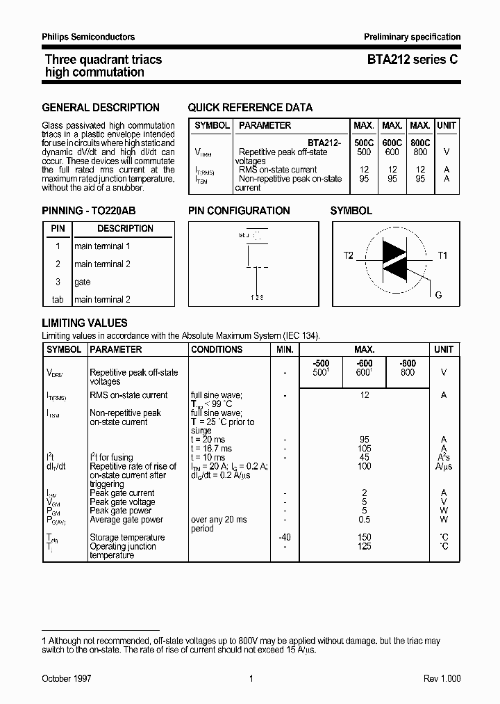 BTA212-600B_561008.PDF Datasheet Download --- IC-ON-LINE