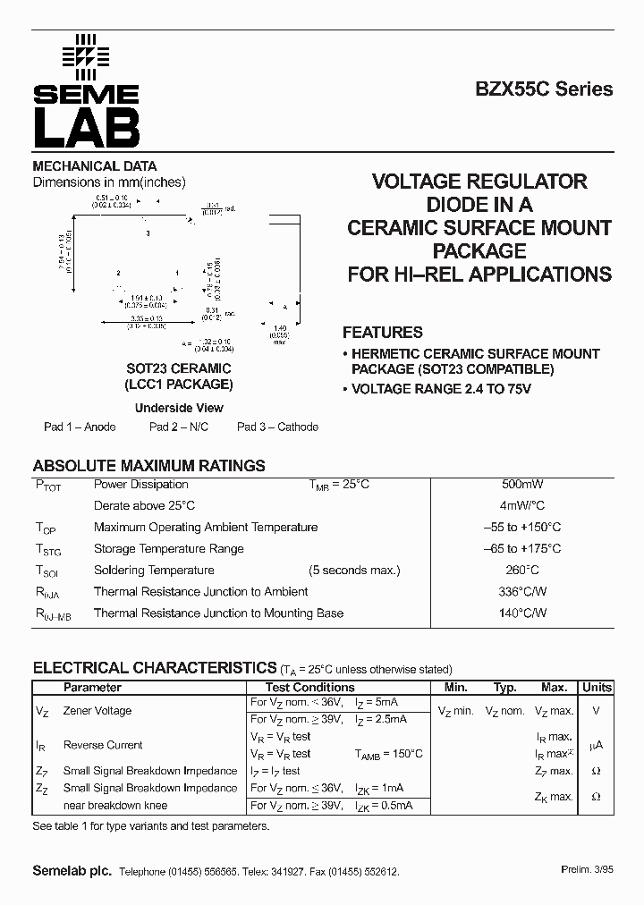BZX55C_383075.PDF Datasheet Download --- IC-ON-LINE
