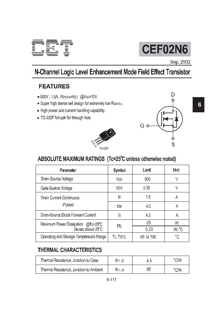CEF02N6_467424.PDF Datasheet Download --- IC-ON-LINE