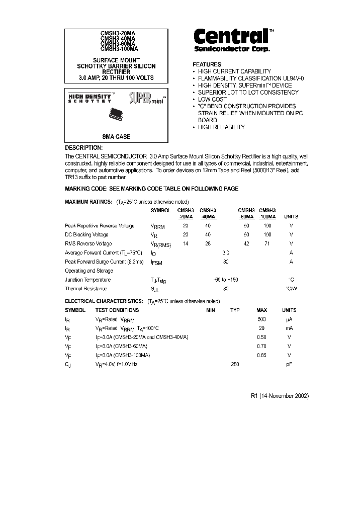 CMSH3-20MA_637082.PDF Datasheet Download --- IC-ON-LINE