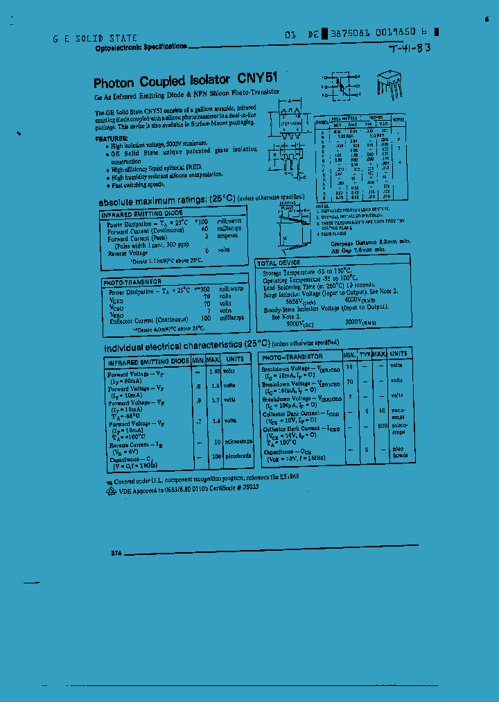 CNY51_605374.PDF Datasheet Download --- IC-ON-LINE