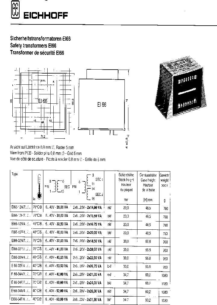 EI66X1A_613906.PDF Datasheet Download --- IC-ON-LINE