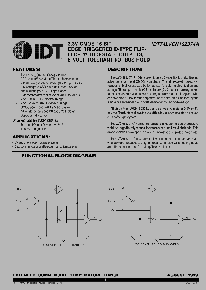 IDT80LVC162374APA_451127.PDF Datasheet Download --- IC-ON-LINE