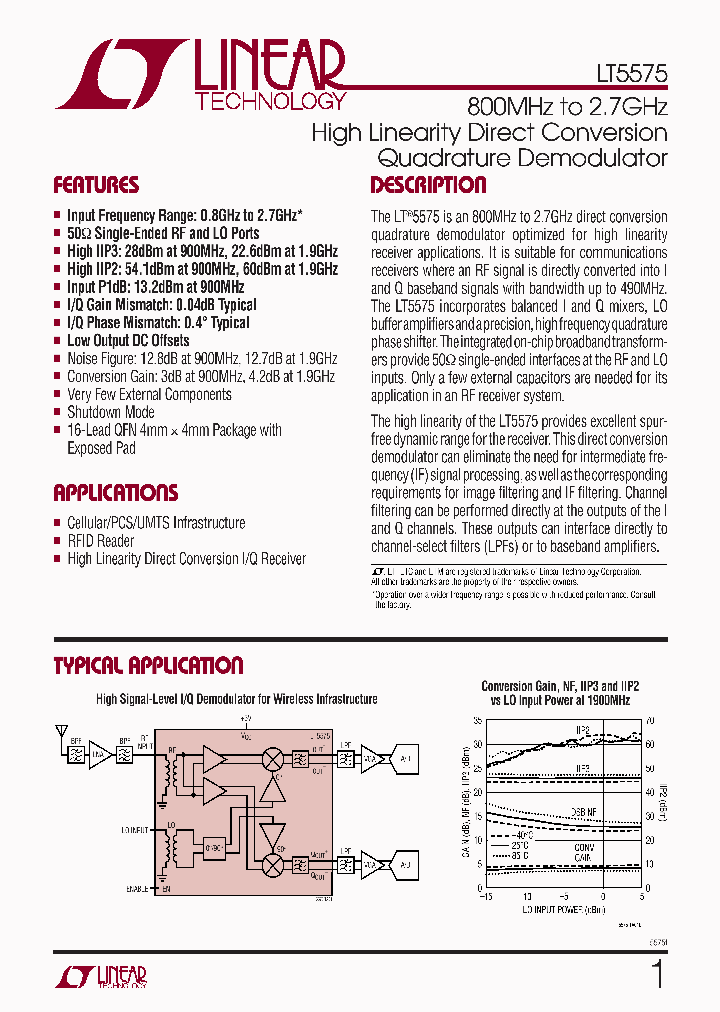 LT5575_583379.PDF Datasheet Download --- IC-ON-LINE