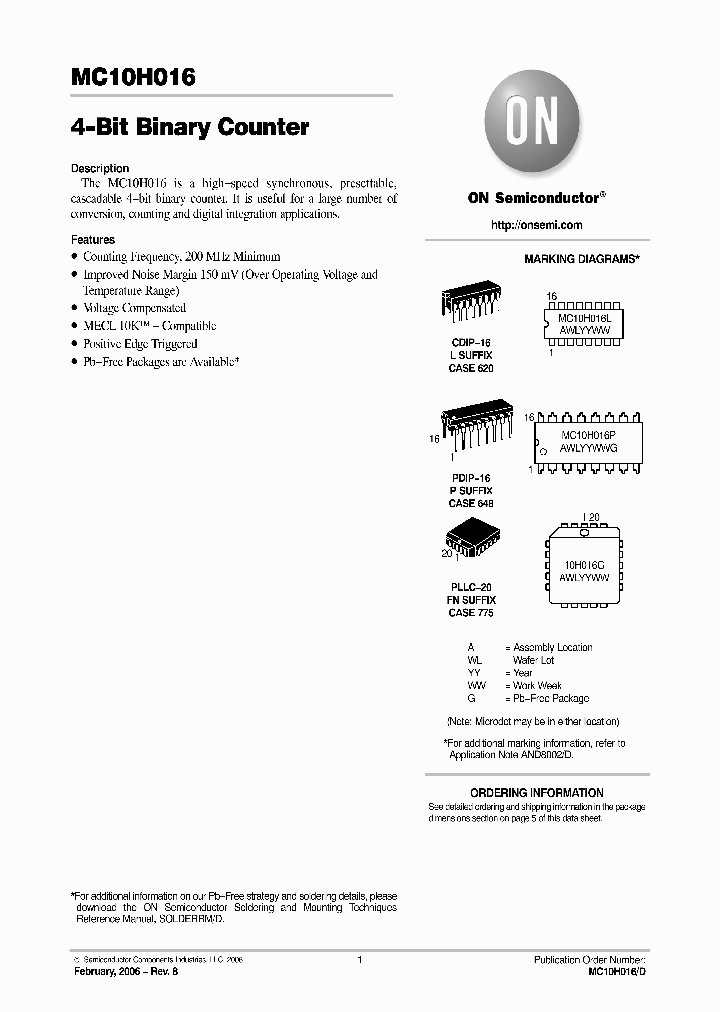 MC10H016FNG_743817.PDF Datasheet Download --- IC-ON-LINE