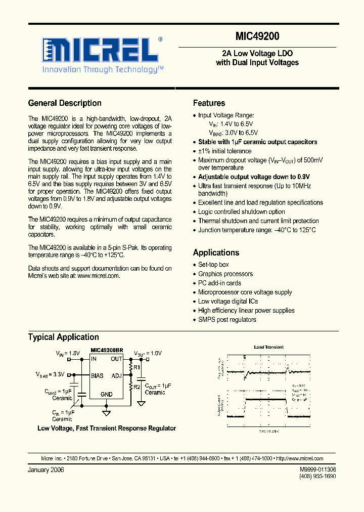MIC49200-18WR_605140.PDF Datasheet Download --- IC-ON-LINE