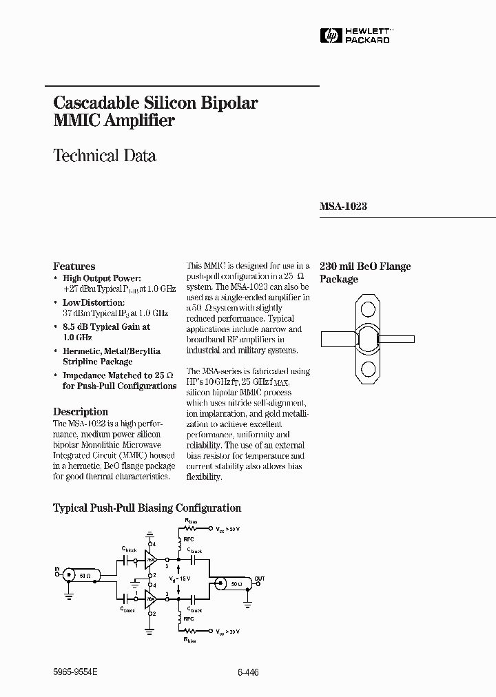 MSA-1023_585763.PDF Datasheet Download --- IC-ON-LINE