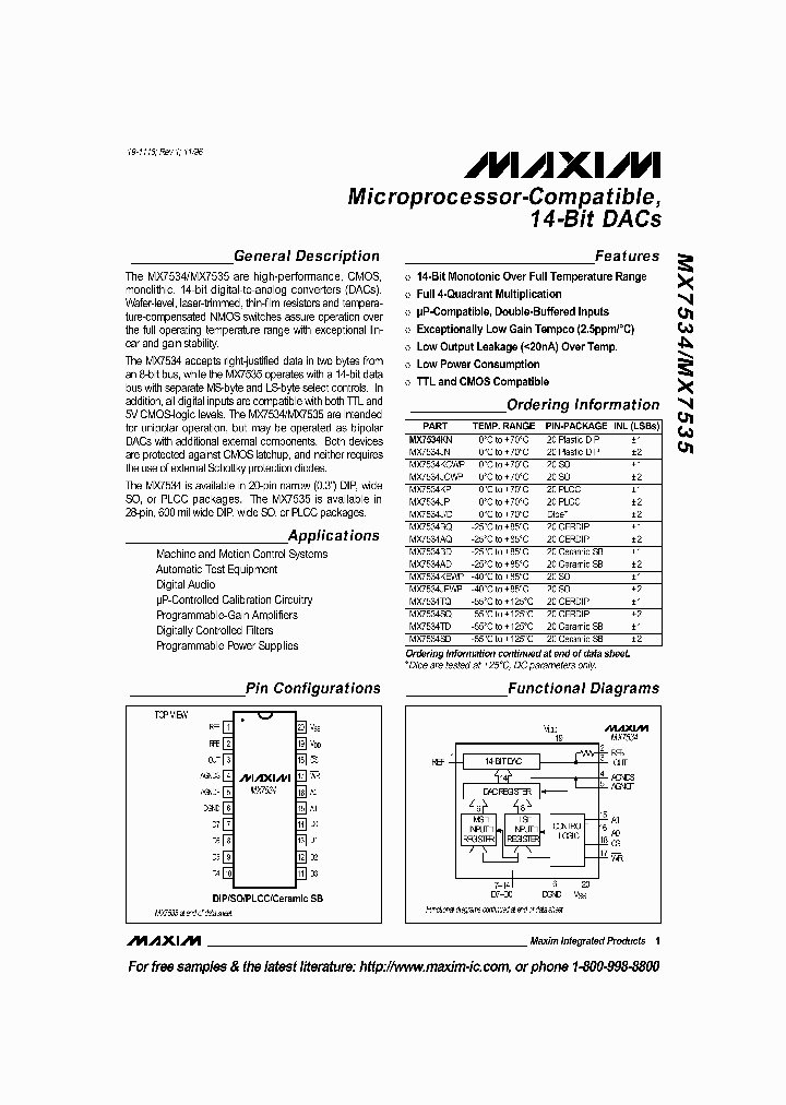 MX7534_117115.PDF Datasheet Download --- IC-ON-LINE