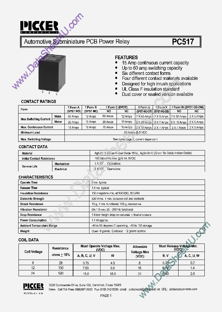 PC517_625670.PDF Datasheet Download --- IC-ON-LINE