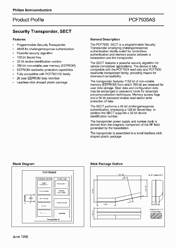 PCF7935AS_589834.PDF Datasheet Download --- IC-ON-LINE