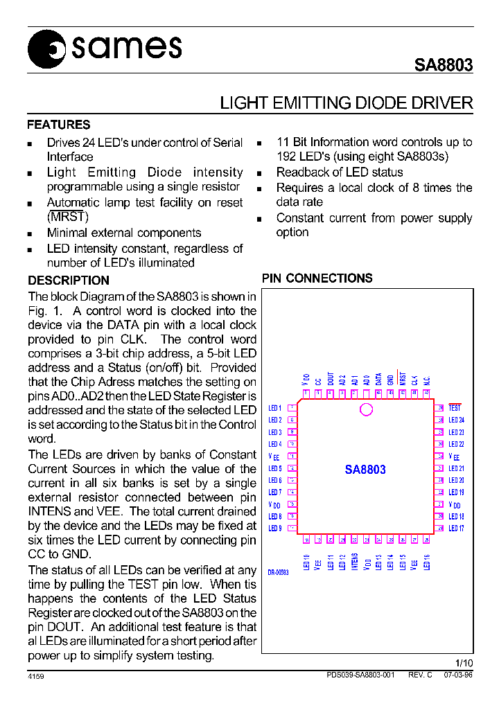 SA8803_790913.PDF Datasheet Download --- IC-ON-LINE