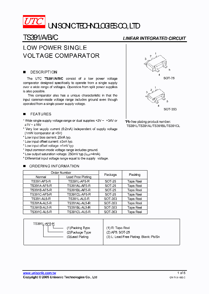 TS391A-AF5-R_750792.PDF Datasheet Download --- IC-ON-LINE