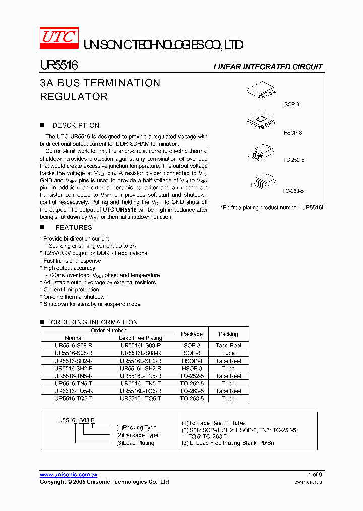 UR5515-TN5-R_746989.PDF Datasheet Download --- IC-ON-LINE