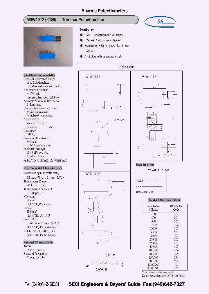 WIW1012-1-501_618816.PDF Datasheet Download --- IC-ON-LINE