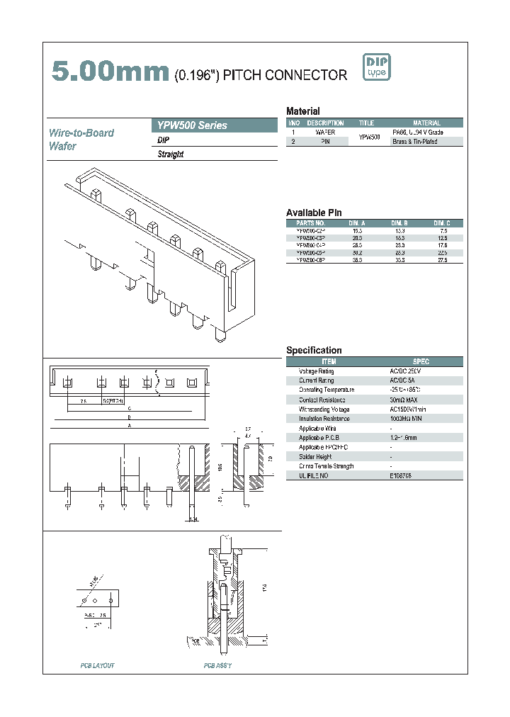 YPW500-03P_650371.PDF Datasheet Download --- IC-ON-LINE