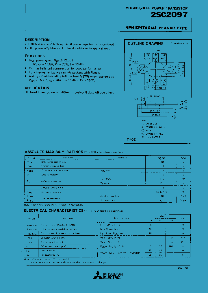 2SC2097_949122.PDF Datasheet Download --- IC-ON-LINE