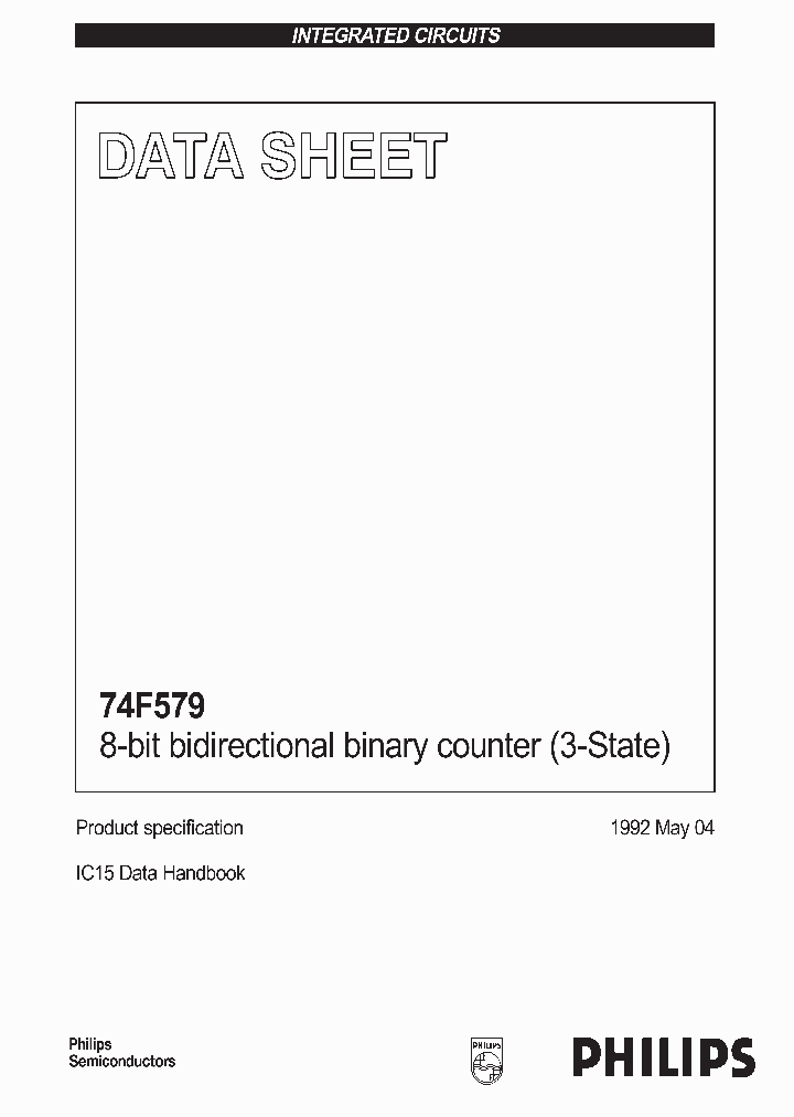 74F579_908299.PDF Datasheet Download --- IC-ON-LINE