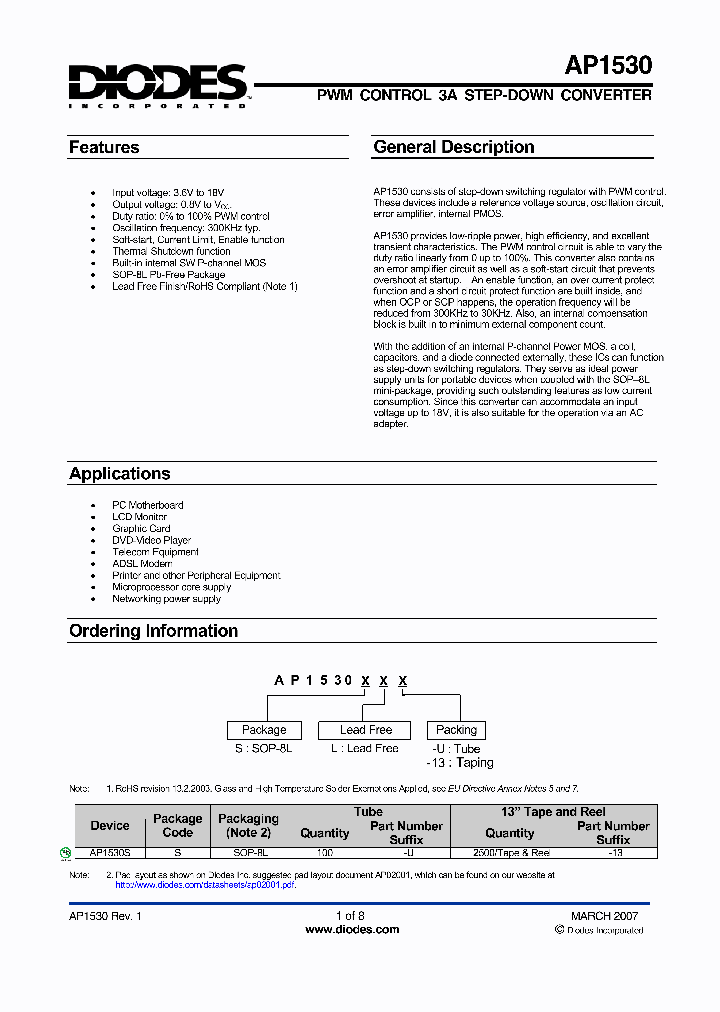 AP1530S_906990.PDF Datasheet Download --- IC-ON-LINE