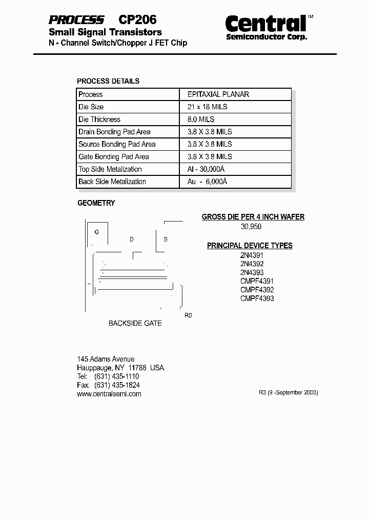 CP206_809305.PDF Datasheet Download --- IC-ON-LINE