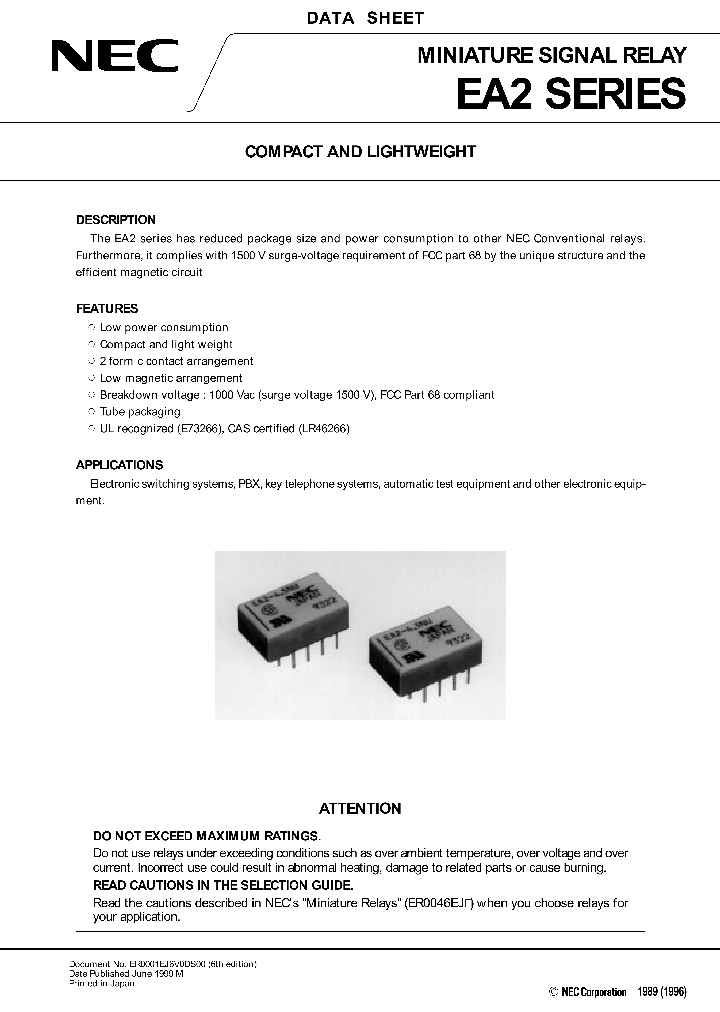 EA2-3SNU_684968.PDF Datasheet Download --- IC-ON-LINE