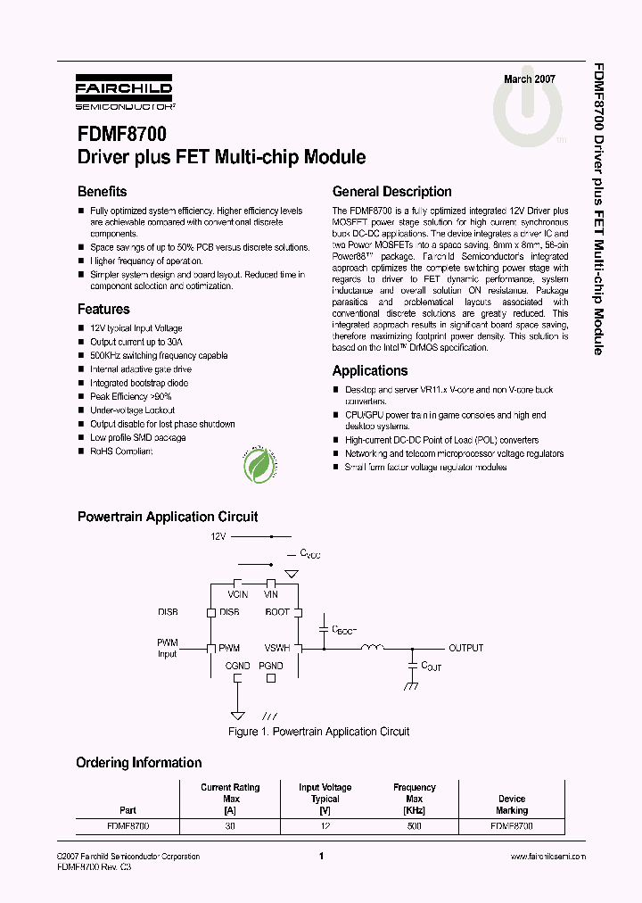FDMF8700_734246.PDF Datasheet Download --- IC-ON-LINE