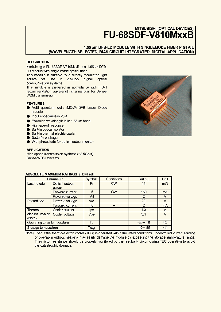 FU-68SDF-810M95B_811723.PDF Datasheet Download --- IC-ON-LINE