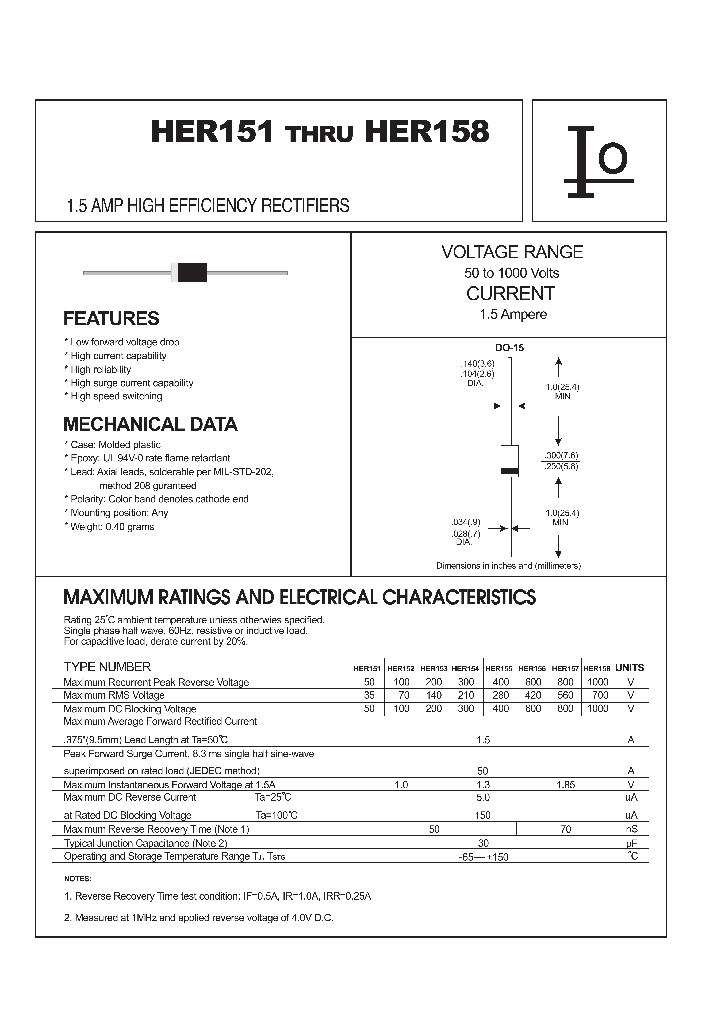HER153_801402.PDF Datasheet Download --- IC-ON-LINE