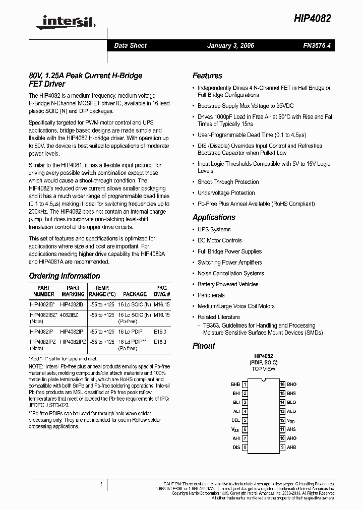 HIP408206_722364.PDF Datasheet Download --- IC-ON-LINE
