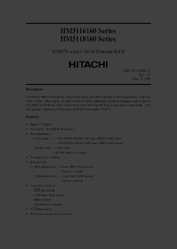 HM5118160_792133.PDF Datasheet Download --- IC-ON-LINE
