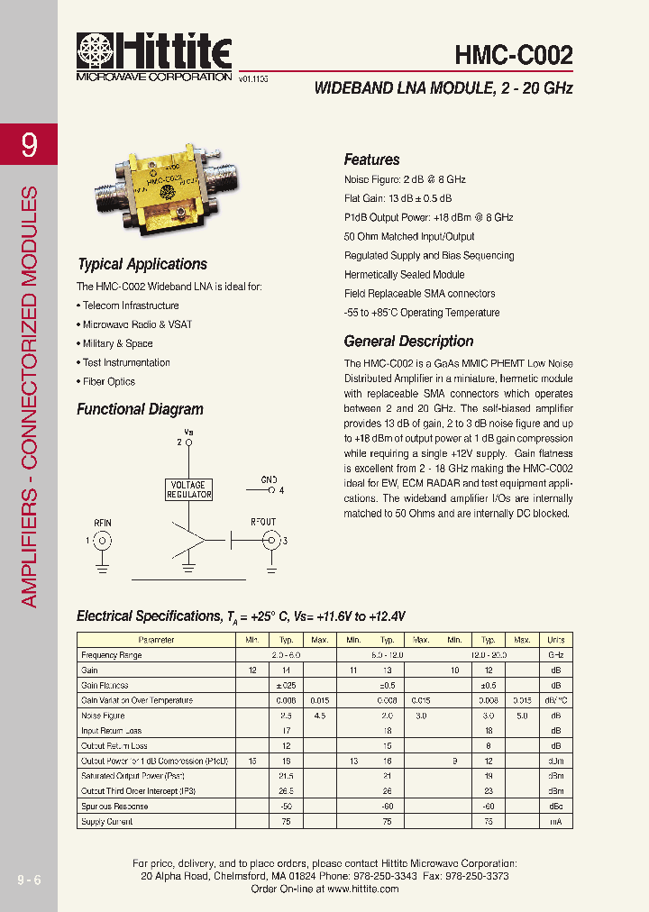 HMC-C002_615330.PDF Datasheet Download --- IC-ON-LINE