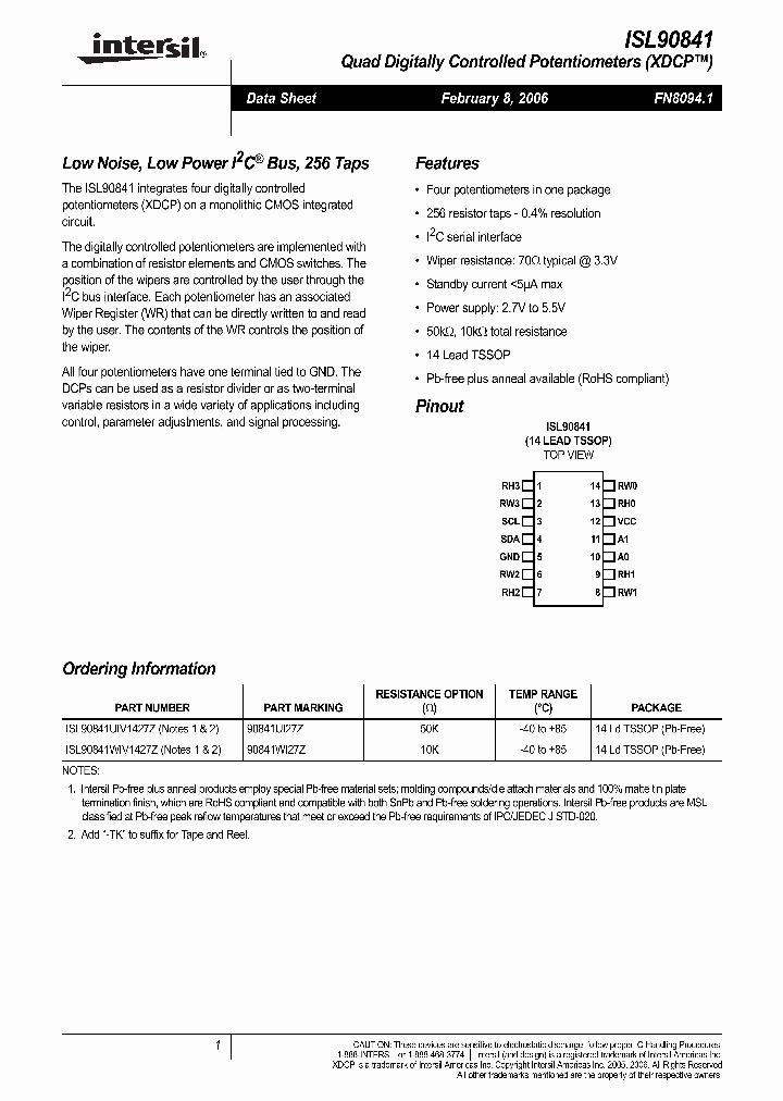 ISL9084106_709636.PDF Datasheet Download --- IC-ON-LINE