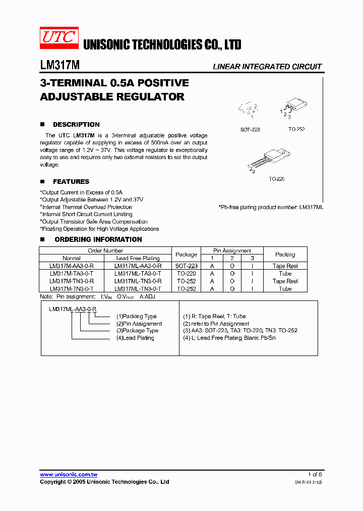LM317M-AA3-0-R_748299.PDF Datasheet Download --- IC-ON-LINE