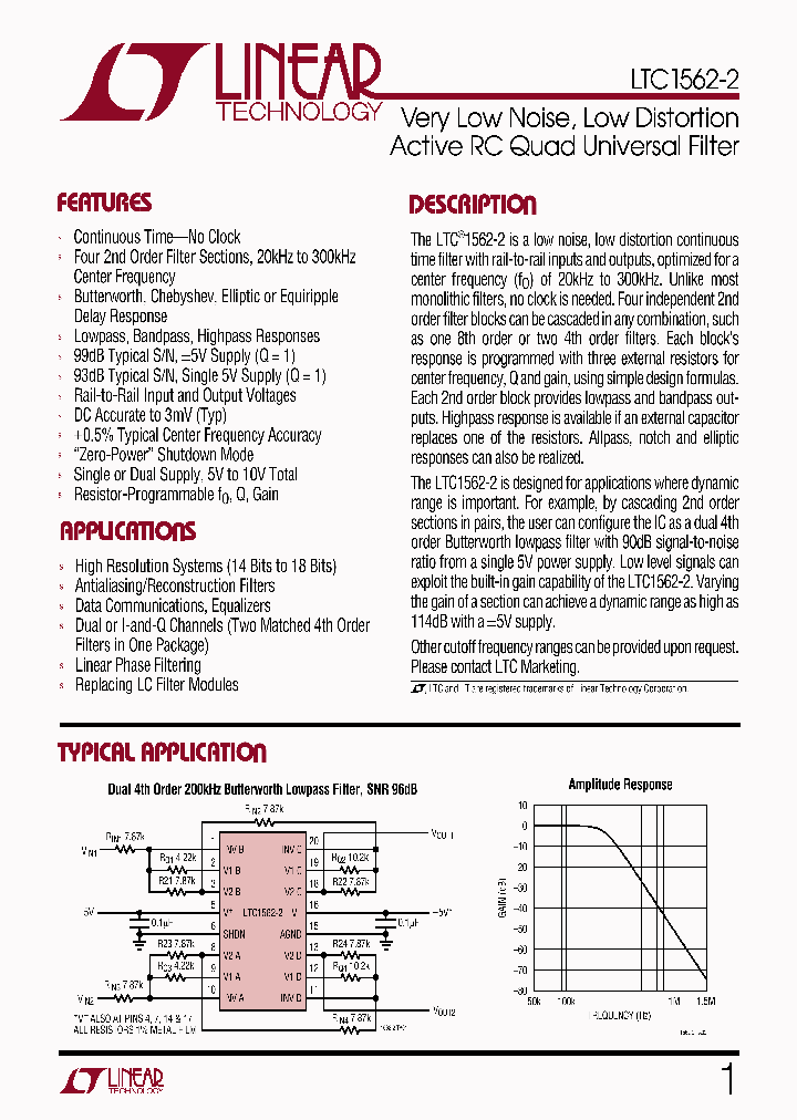LTC1562-2_839559.PDF Datasheet Download --- IC-ON-LINE