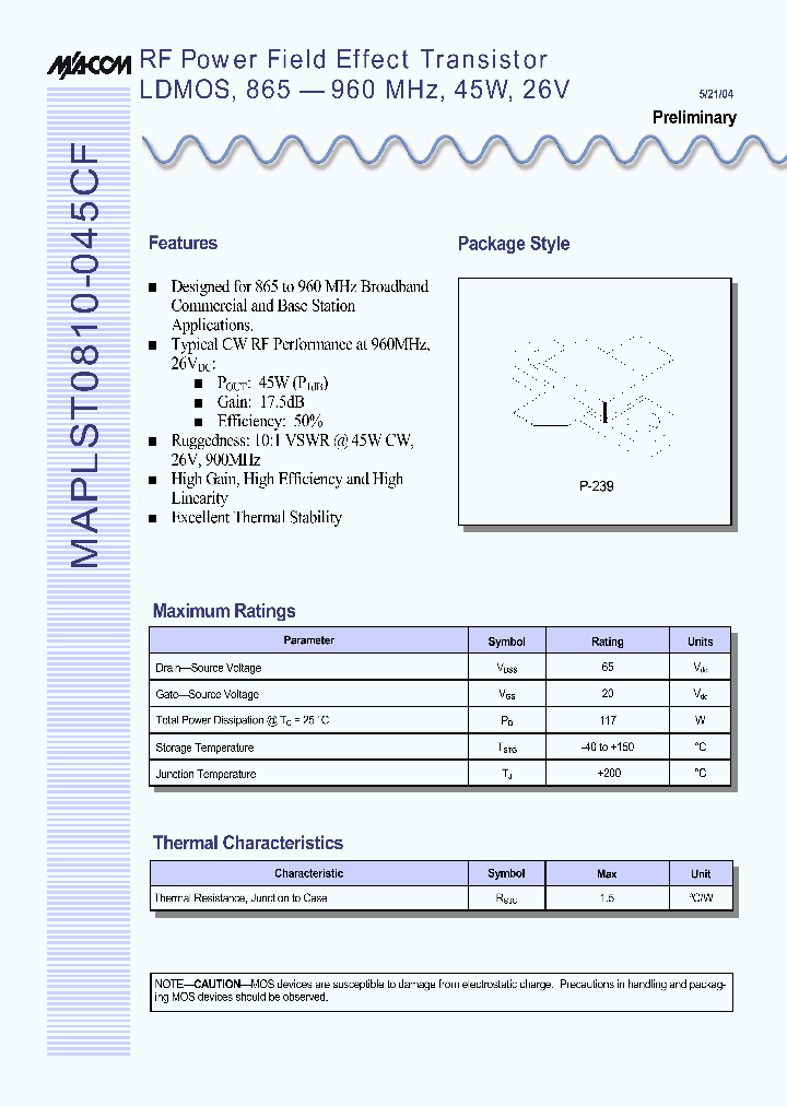MAPLST0810-045CF_614277.PDF Datasheet Download --- IC-ON-LINE