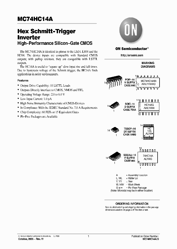 MC74HC14A06_748982.PDF Datasheet Download --- IC-ON-LINE