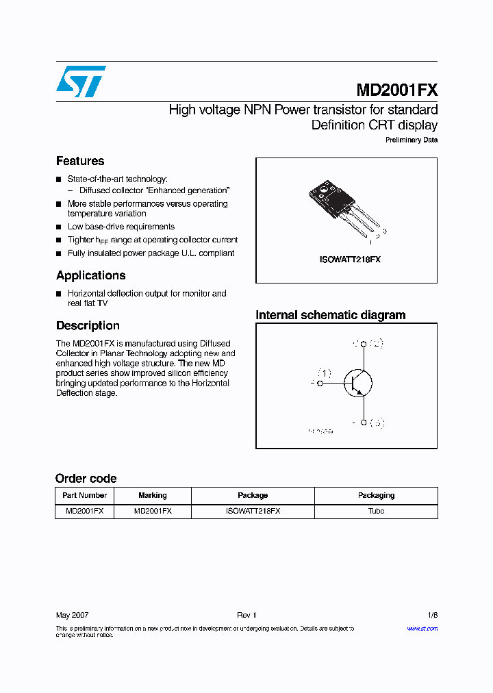 MD2001FX_931650.PDF Datasheet Download --- IC-ON-LINE