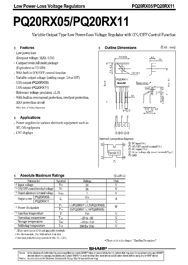 PQ20RX11_910601.PDF Datasheet Download --- IC-ON-LINE