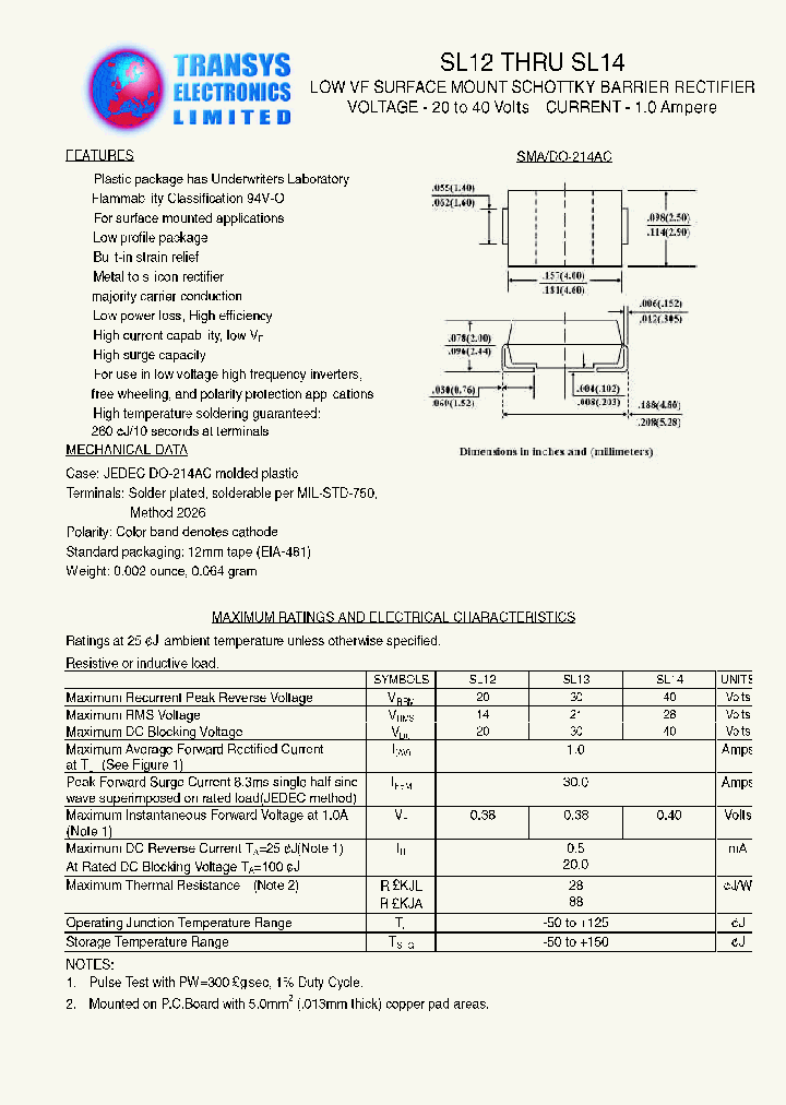 SL12_939609.PDF Datasheet Download --- IC-ON-LINE