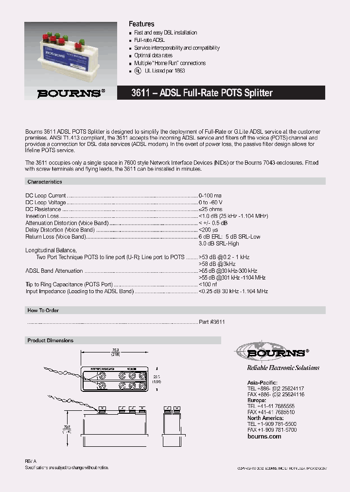 3611_1199359.PDF Datasheet Download --- IC-ON-LINE
