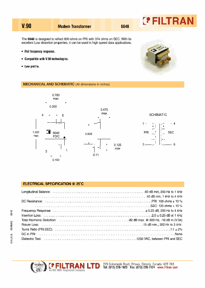 6648_1201016.PDF Datasheet Download --- IC-ON-LINE