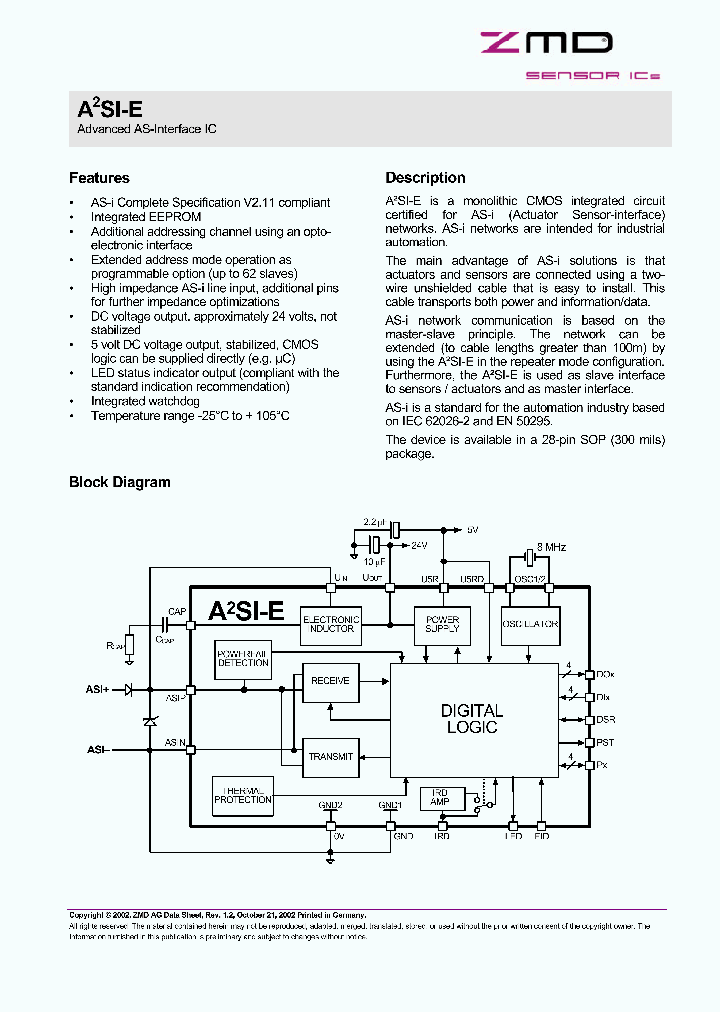 A2SI-E-SR_1103490.PDF Datasheet Download --- IC-ON-LINE