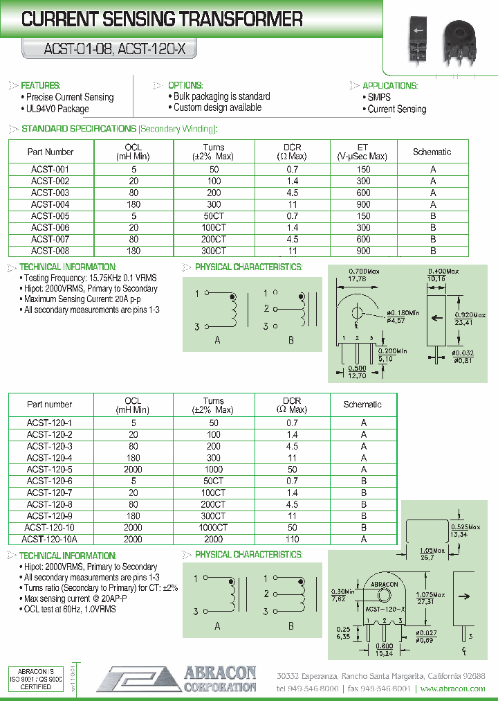 ACST-120-X_1205610.PDF Datasheet Download --- IC-ON-LINE