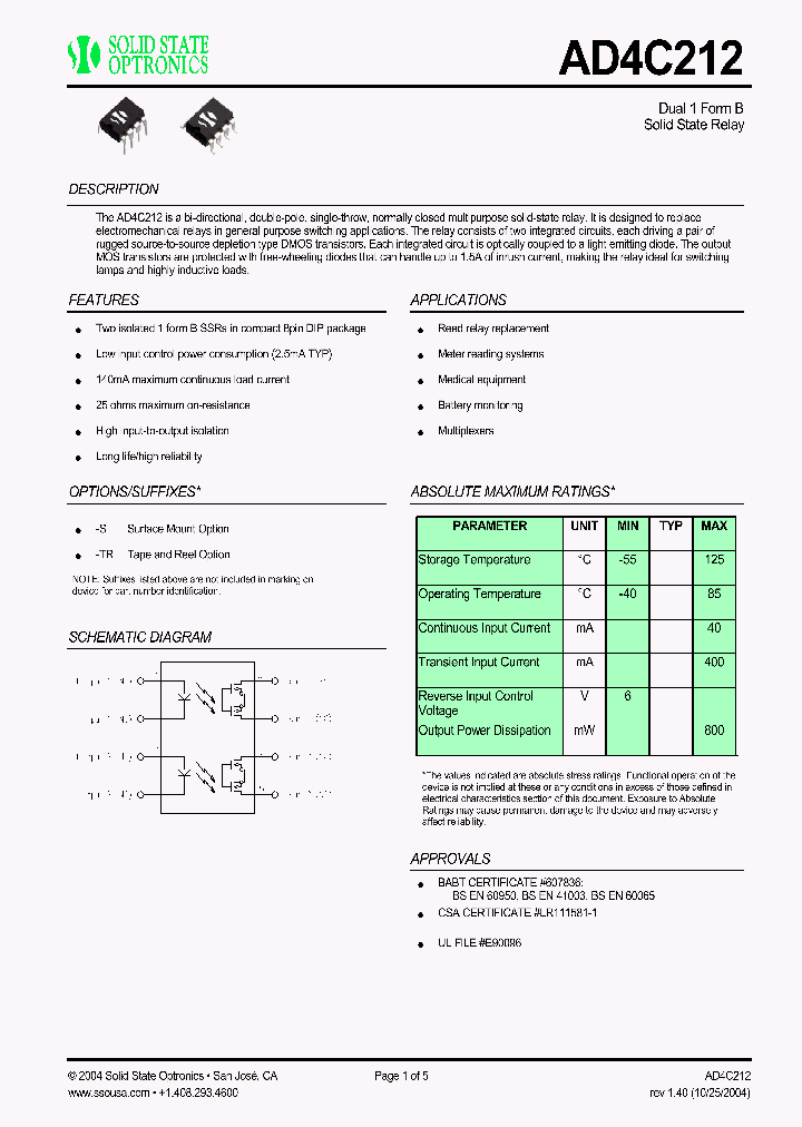 AD4C212_1205891.PDF Datasheet Download --- IC-ON-LINE